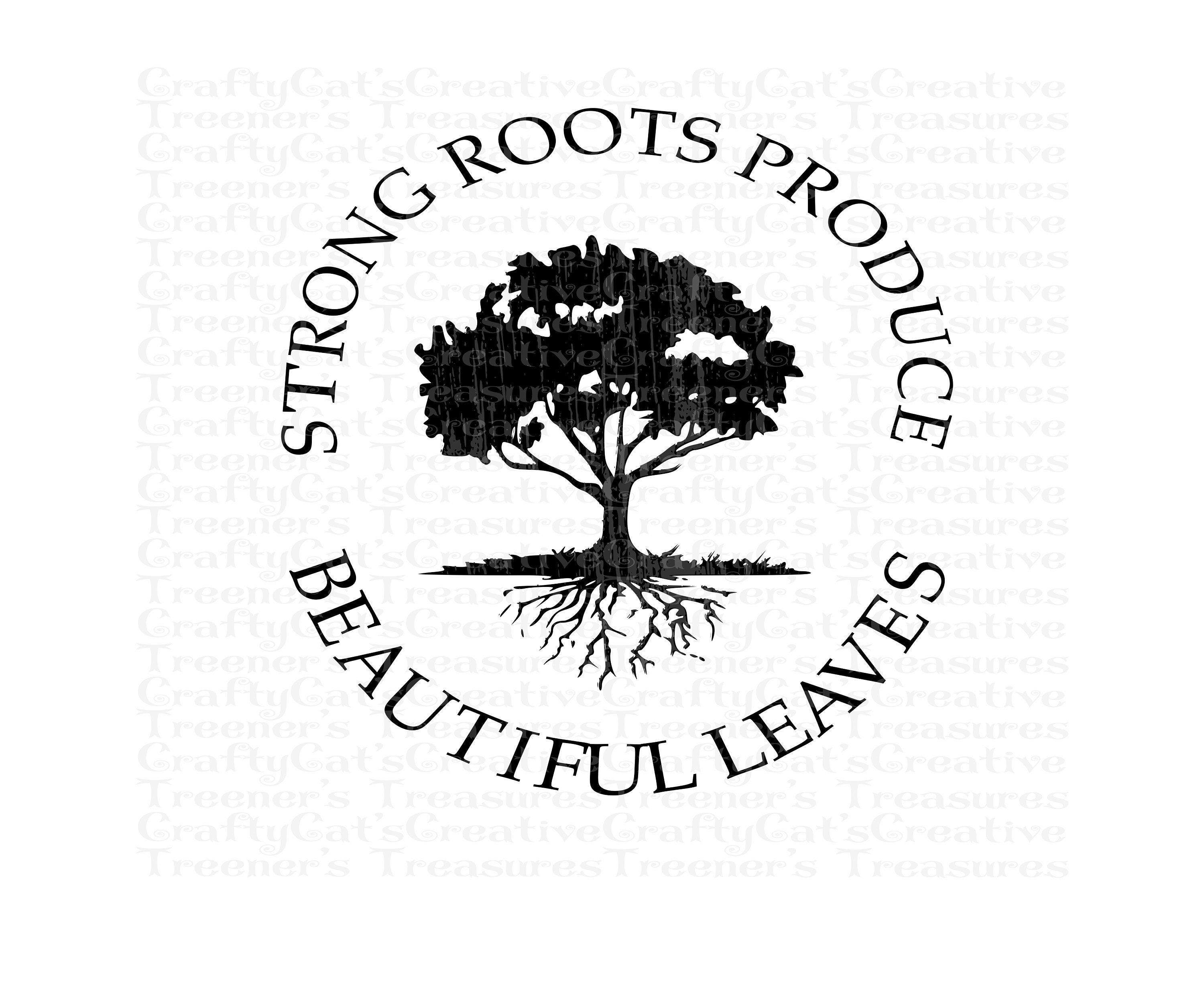 Strong Roots Produce Beautiful Leaves, Clipart, PNG, Instant Download ...