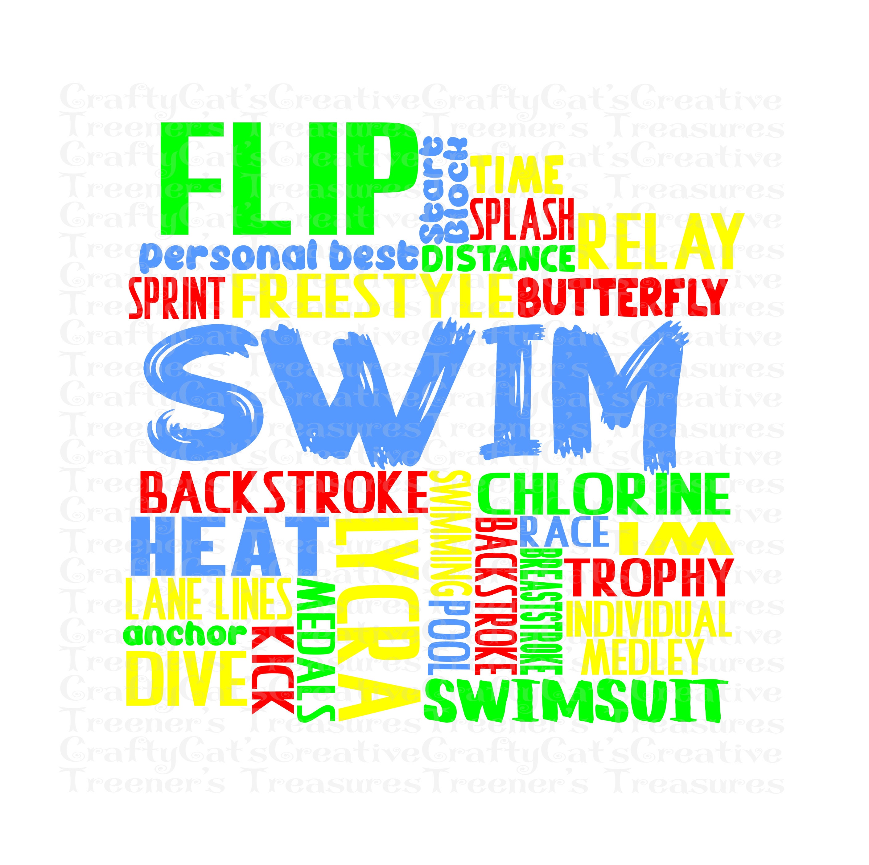 Swim, Swimming, Clipart, PNG, Instant Download, Graphic, Design ...