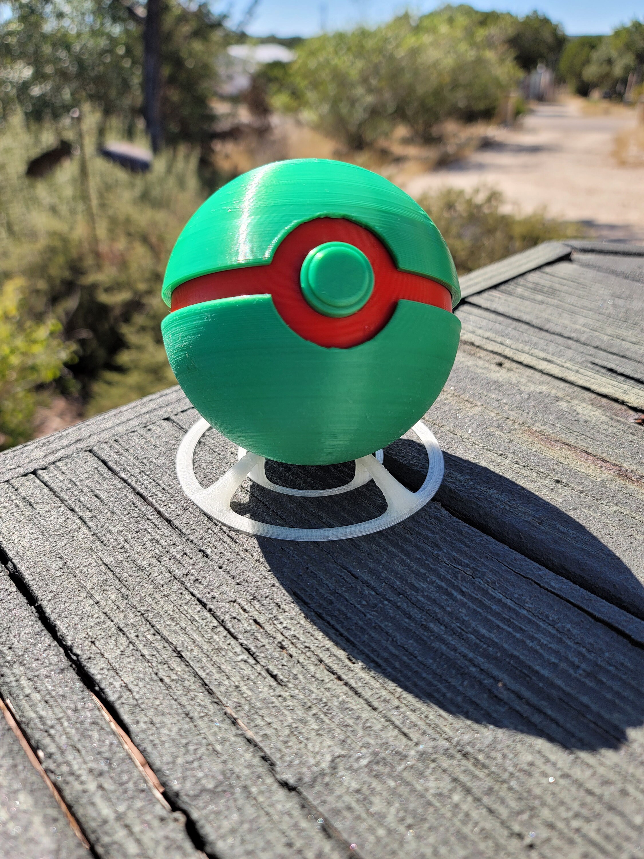 A Green and Red Pokeball opens to store gifts | Etsy