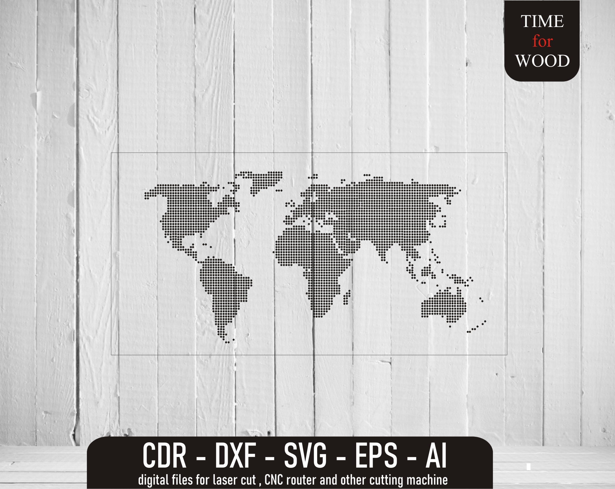Dots World Map Svg World Map From Dots Vector World Map Dxf World Map ...