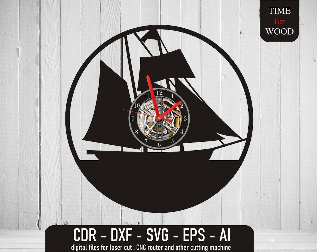 Ship Vector Files Sailboat Digital File Ship Cdr Ship Dxf Ship Eps Ship ...
