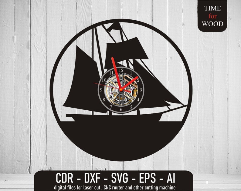 Ship Vector Files Sailboat Digital File Ship Cdr Ship Dxf Ship Eps Ship ...