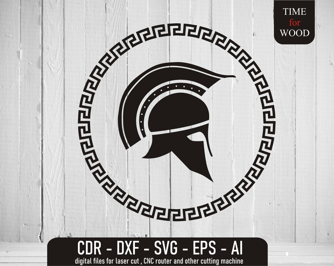 Spartan Helmet Vector Spartan Svg Helmet Digital File Greek Helmet Dxf ...