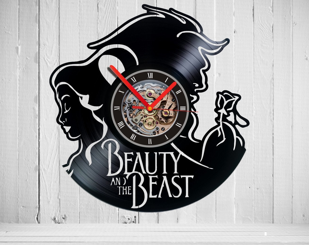 Beauty Beast Vinyl Clock File Belle Beauty Dxf Beauty and the Beast Svg ...