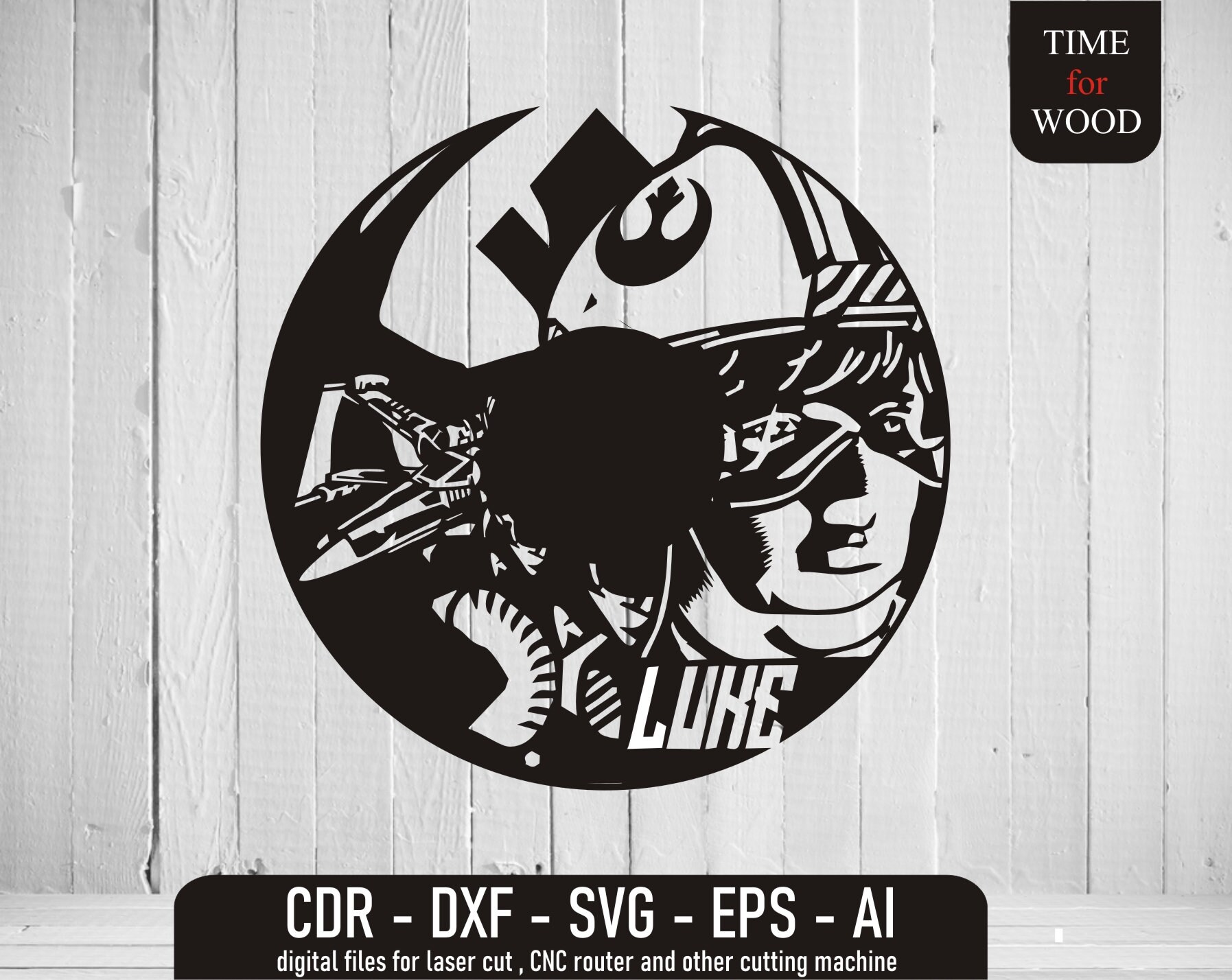 Luke Svg Luke Pilot Digital Vector With Hero Clock Svg Luke - Etsy