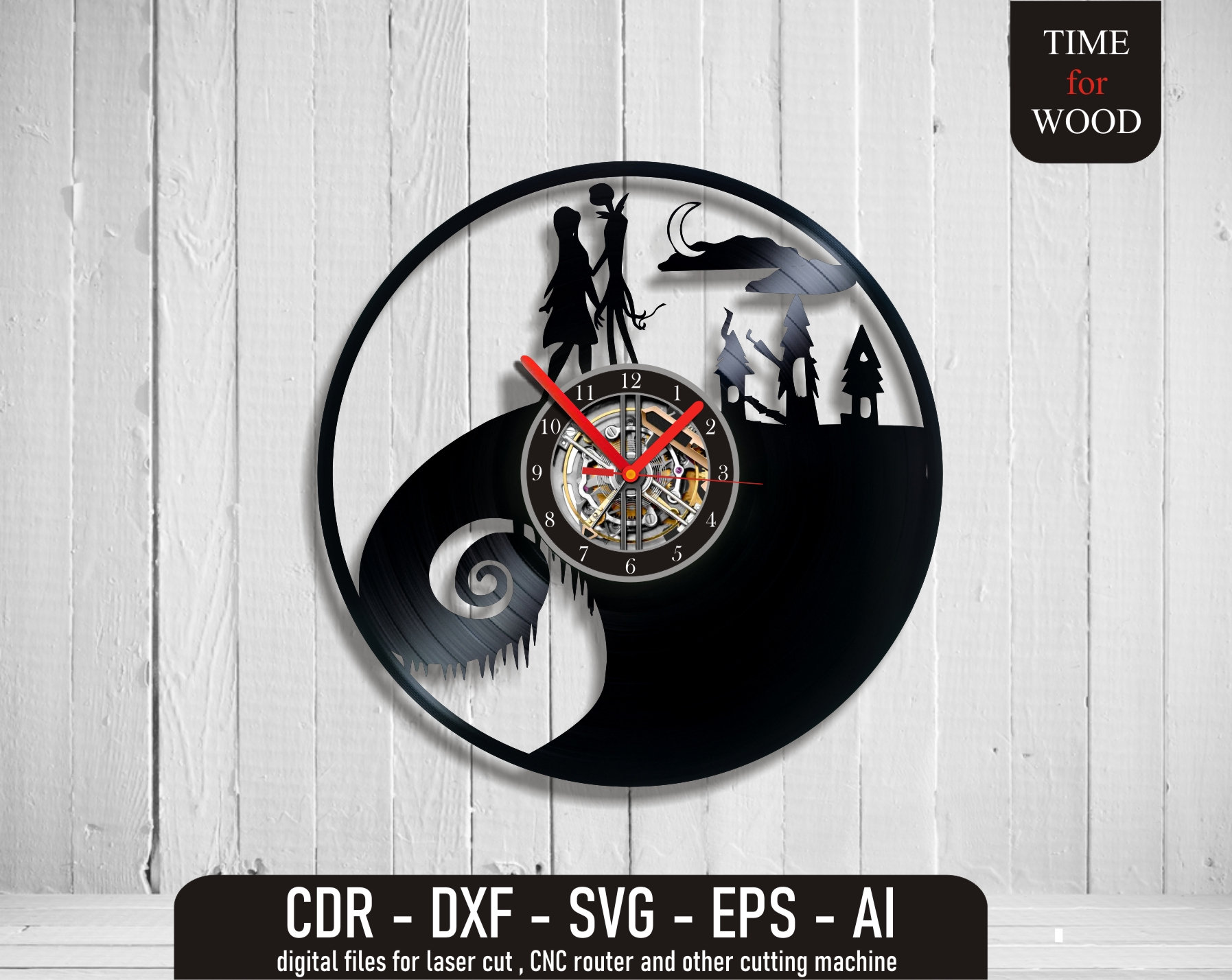 Nightmare Clock Vector Scary Clock Svg Nightmare Svg Halloween Vinyl ...