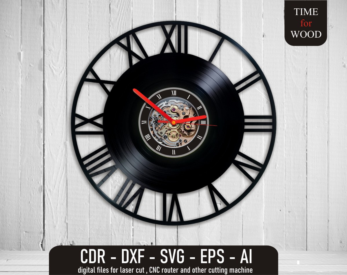 Roman Numerals Clock Vector Roman Numbers Clock Digital Files Svg Clock ...