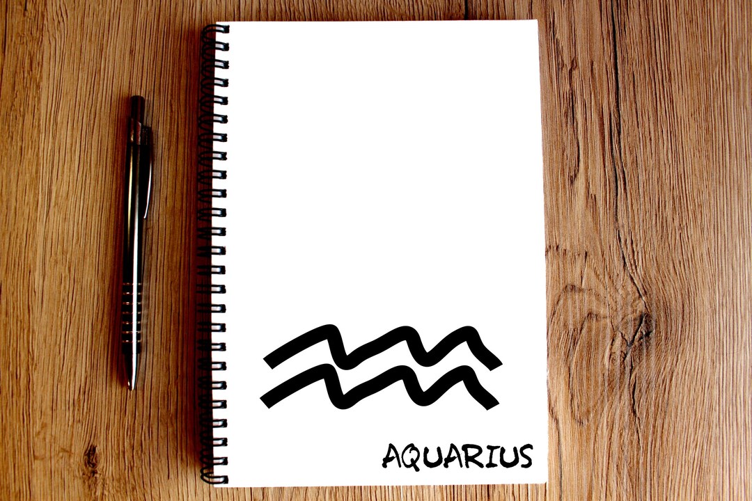 Aquarius notebook kraft notebook kraft diary cute notepad with name ...