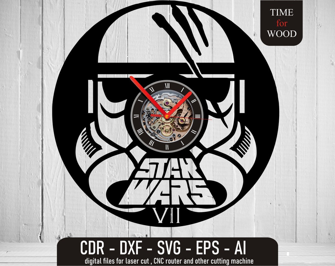 Star Wars Clock File Stormtrooper Vector Stormtrooper Digital Files SW ...