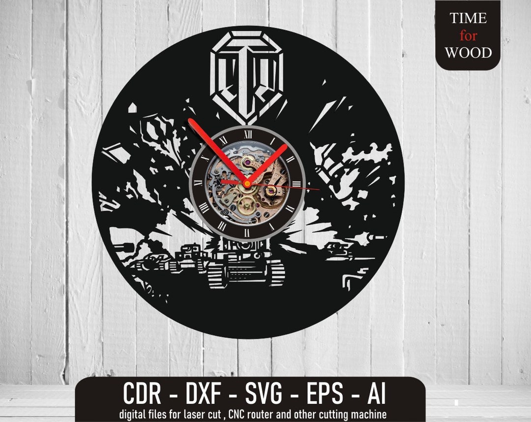 Tank Digital Download WOT Svg Tanks Vinyl Clock Vector Tank Vector File ...
