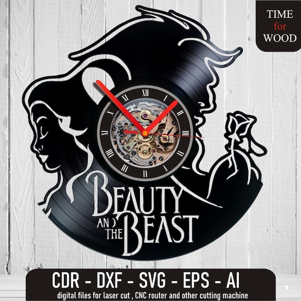 Beauty and the Beast Clock - Etsy