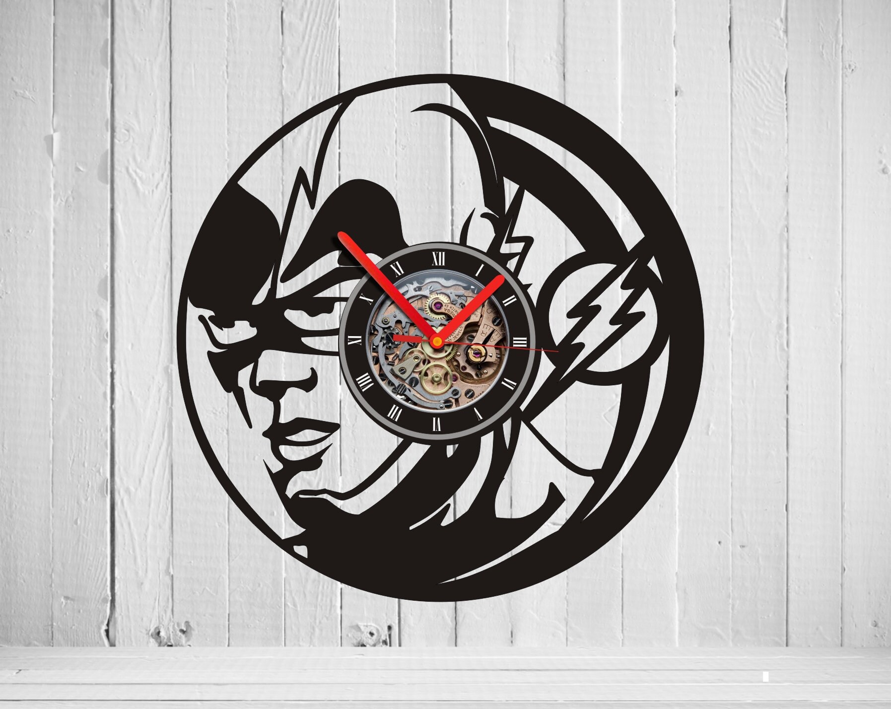 Flash Vinyl Clock Vector Flash Clock Svg Hero Clock Digital File Hero ...