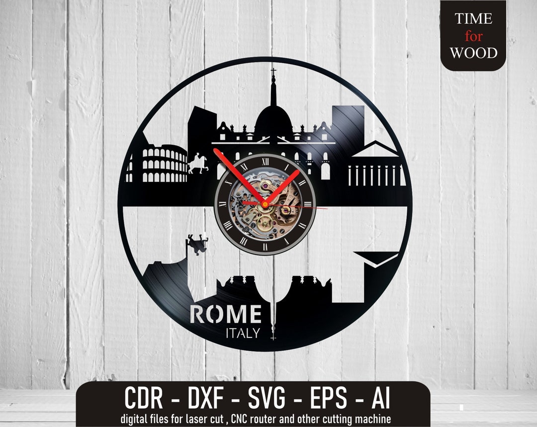 Rome Clock Vectors Rome City Vector Rome Wall Clock Rome Svg Rome Cdr ...