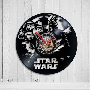 Cult Movie Wall Clock Files Star Wars Vinyl Clock Vector SW Clock Svg ...