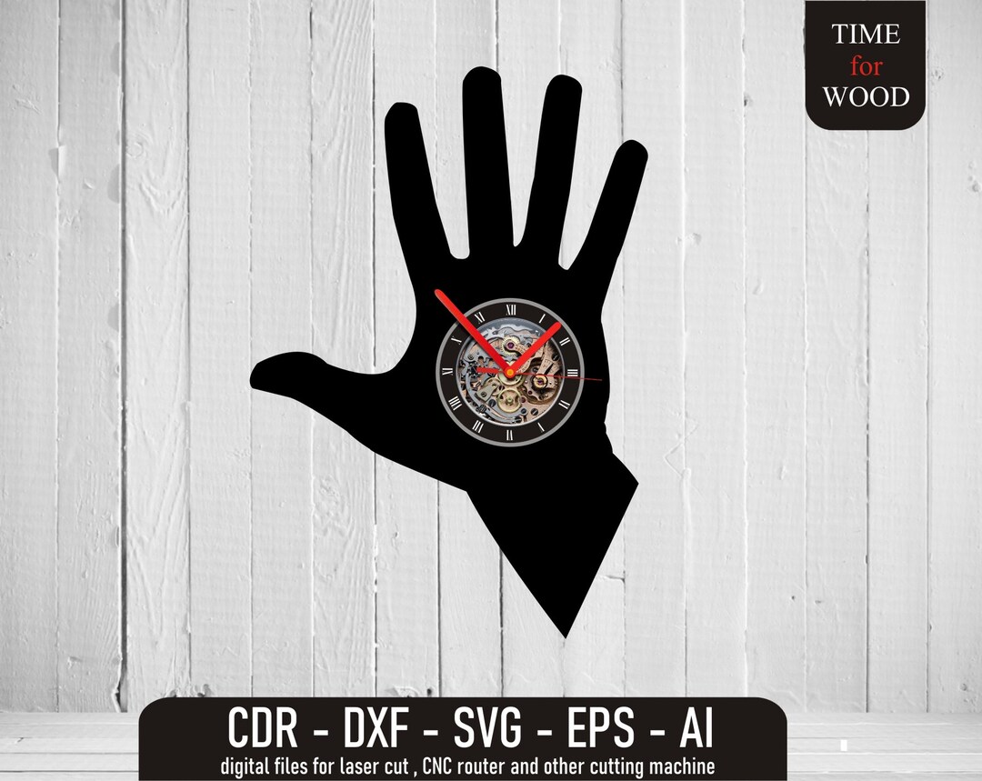 Hand Vinyl Clock Svg Hand Svg Hand Digital File Hand Vector Hand Dxf ...