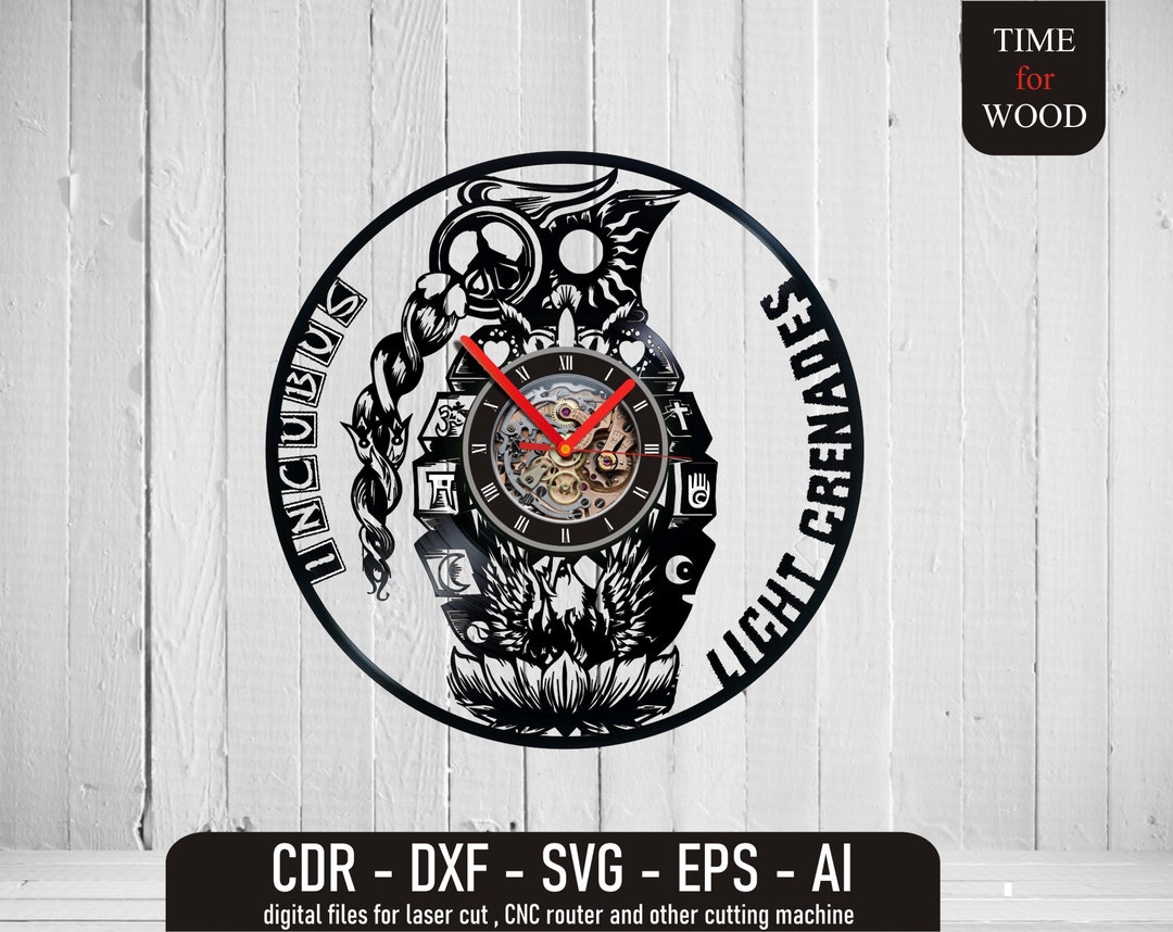 Incubus Vinyl Wall Clock Digital File Incubus Clock Svg Incubus Vinyl ...