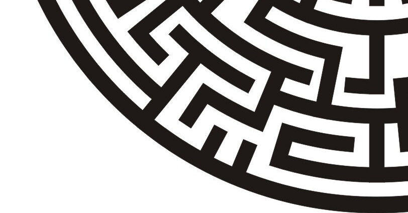 Maze Vinyl Wall Clock Digital File Maze Digital Download Maze Svg Maze ...
