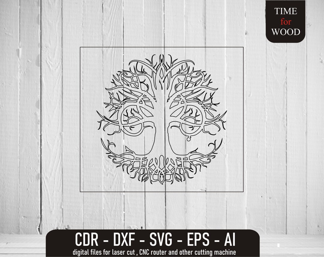 Tree Vector Files Picture With Tree Svg Tree Jpg Tree Dxf Tree Eps ...