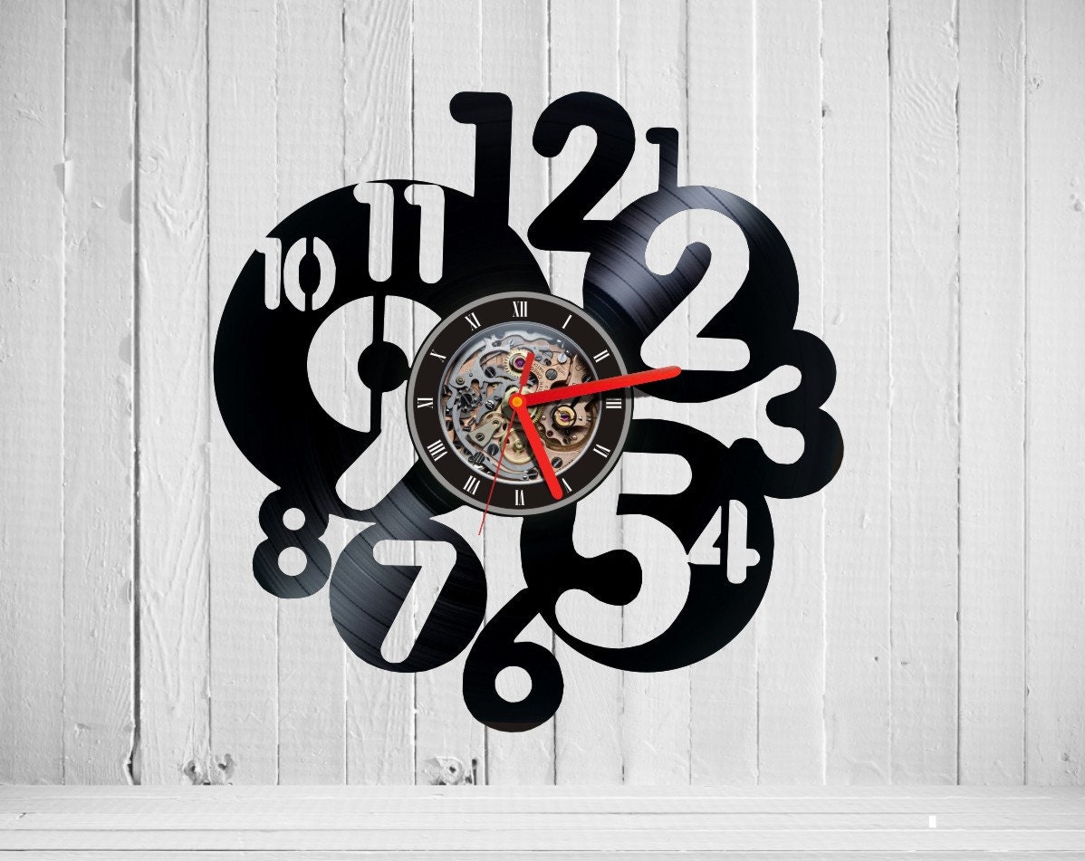Funny Clock Digital Files Wall Clock Svg Wall Clock Dxf Funny Numbers ...