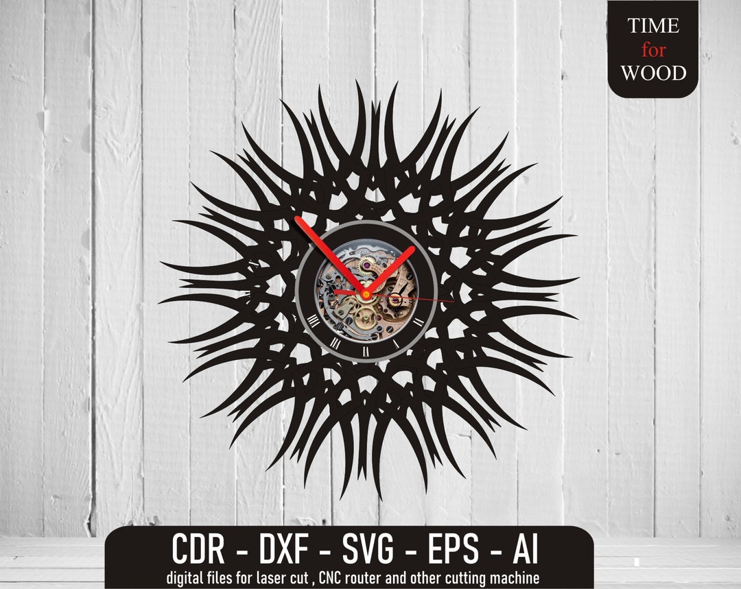 Two Layer Clock Svg Modern Clock Vector Modern Wall Clock Files Clock ...