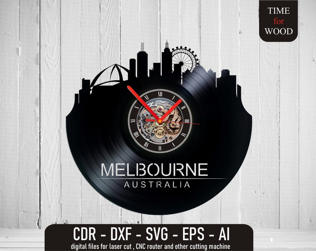 Melbourne Digital Files Melbourne Svg Melbourne Wall Clock Files ...