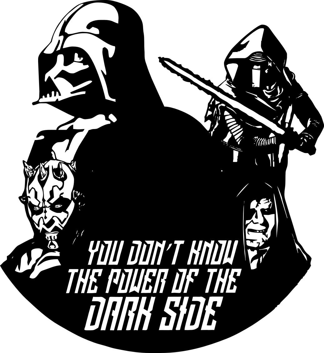 The Power of Dark Side Vector Emperor Palpatine Svg Darth Maul Vector ...
