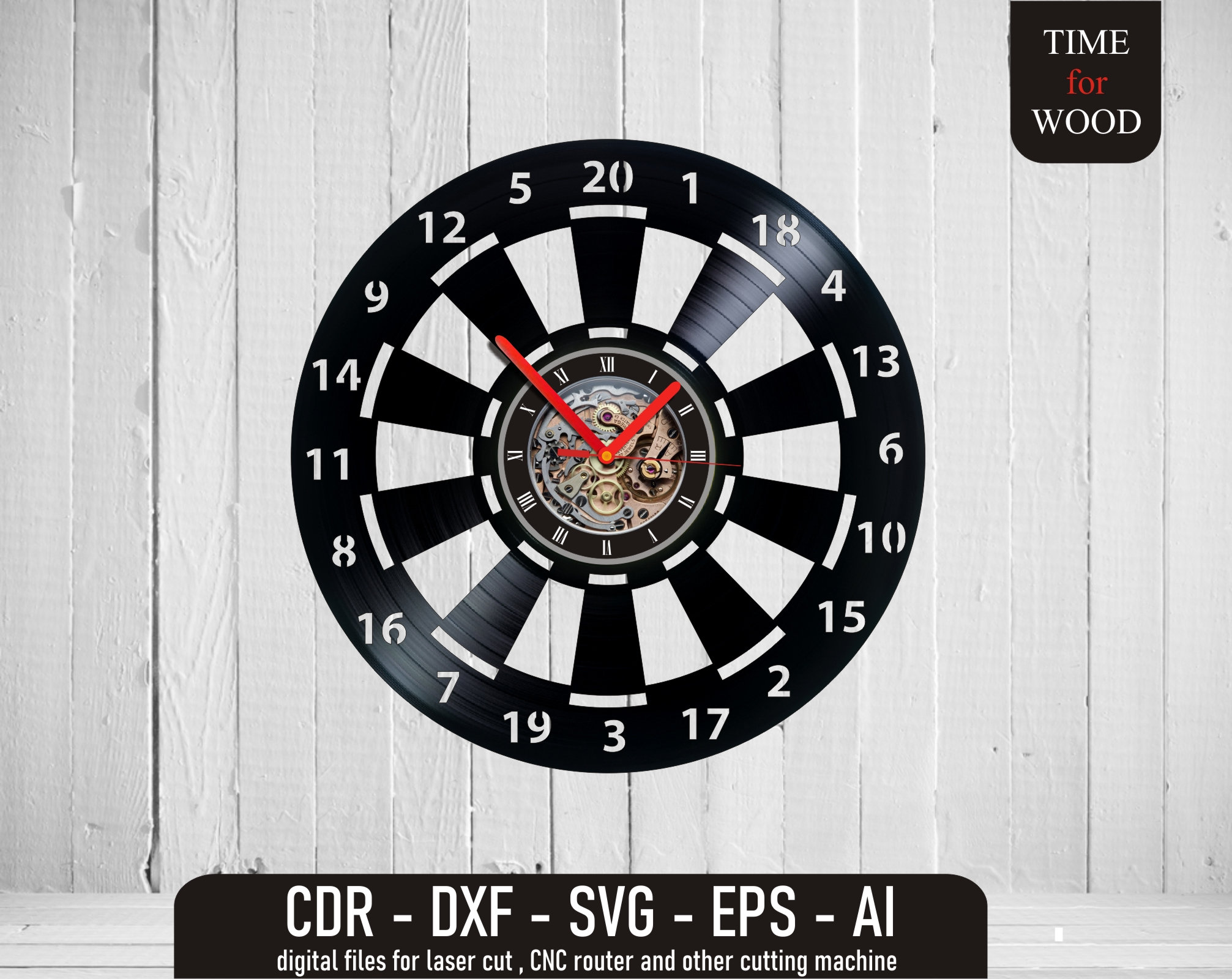 Dart Wall Clock Vector Dart Clock Svg Dart Svg Dart Digital Files Dart ...