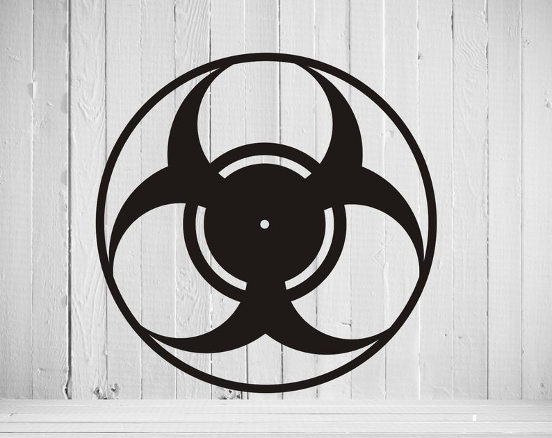 Biohazard Symbol Vector Biohazard Sign Digital Files Bio Hazard Clock ...