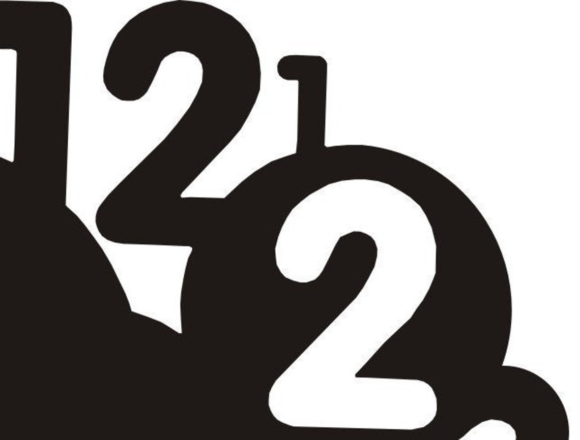 Funny Clock Digital Files Wall Clock Svg Wall Clock Dxf Funny Numbers ...