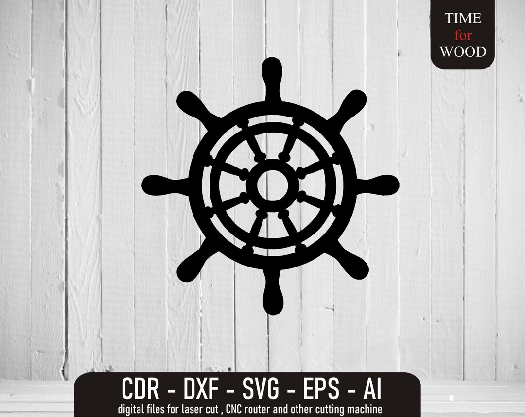 Steering Wheel Svg Ship Wheel Vector Stere Vector Rudder Digital Files ...