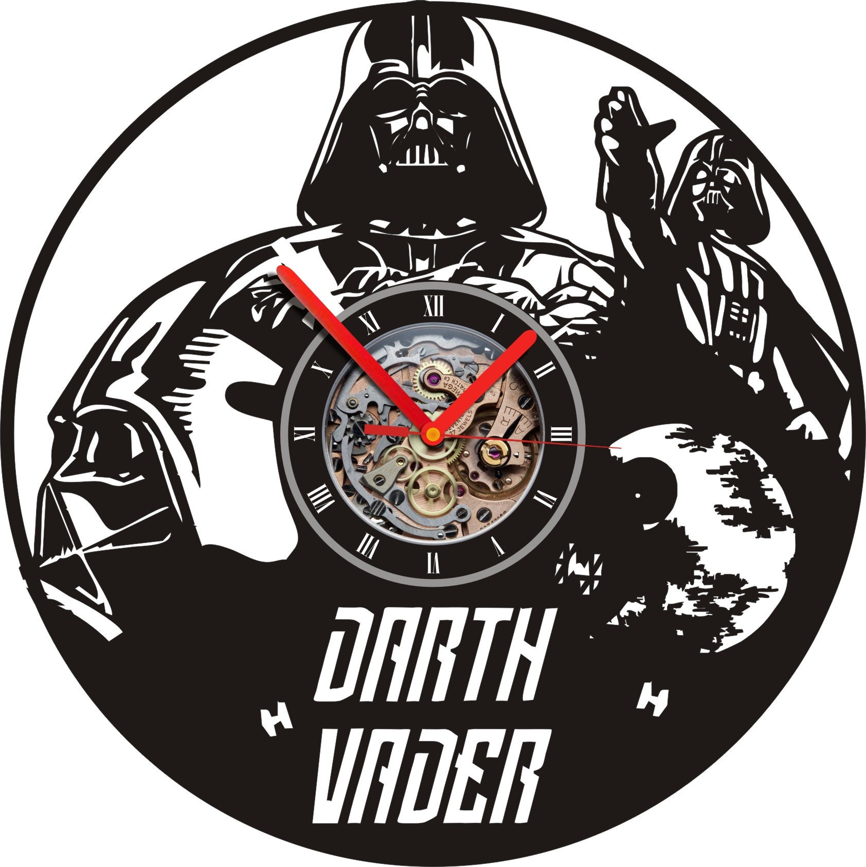 Darth Vader Clock Svg Starwars Dxf Darth Vader Eps Laser - Etsy Australia