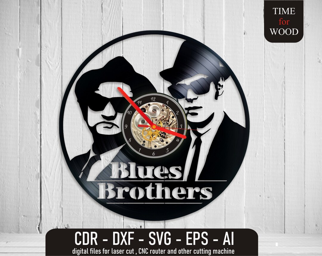 Blues Brothers Clock Svg the Blues Brothers Vector Blues Clock Digital ...