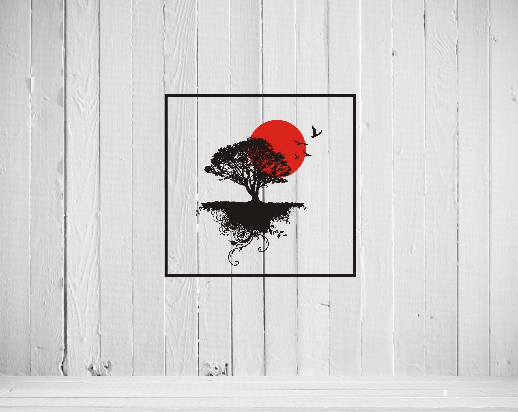 Nature Picture Svg Tree Vector Sunset Svg Tree With Sunset Digital ...