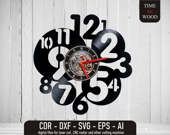 Funny Clock Digital Files Wall Clock Svg Wall Clock Dxf Funny - Etsy