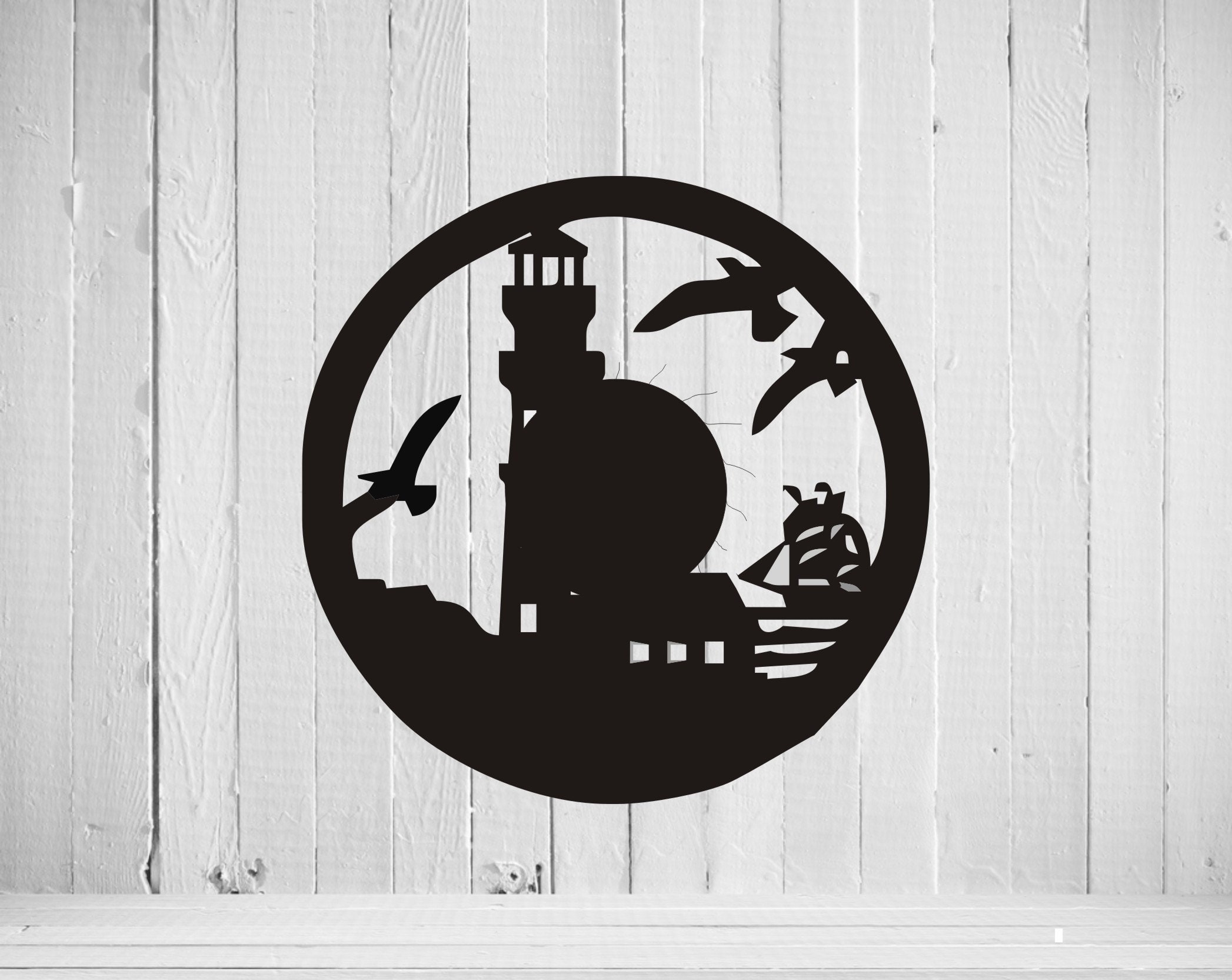 Lighthouse Digital Files Lighthouse Svg Sea Clock File Sailing Clock ...