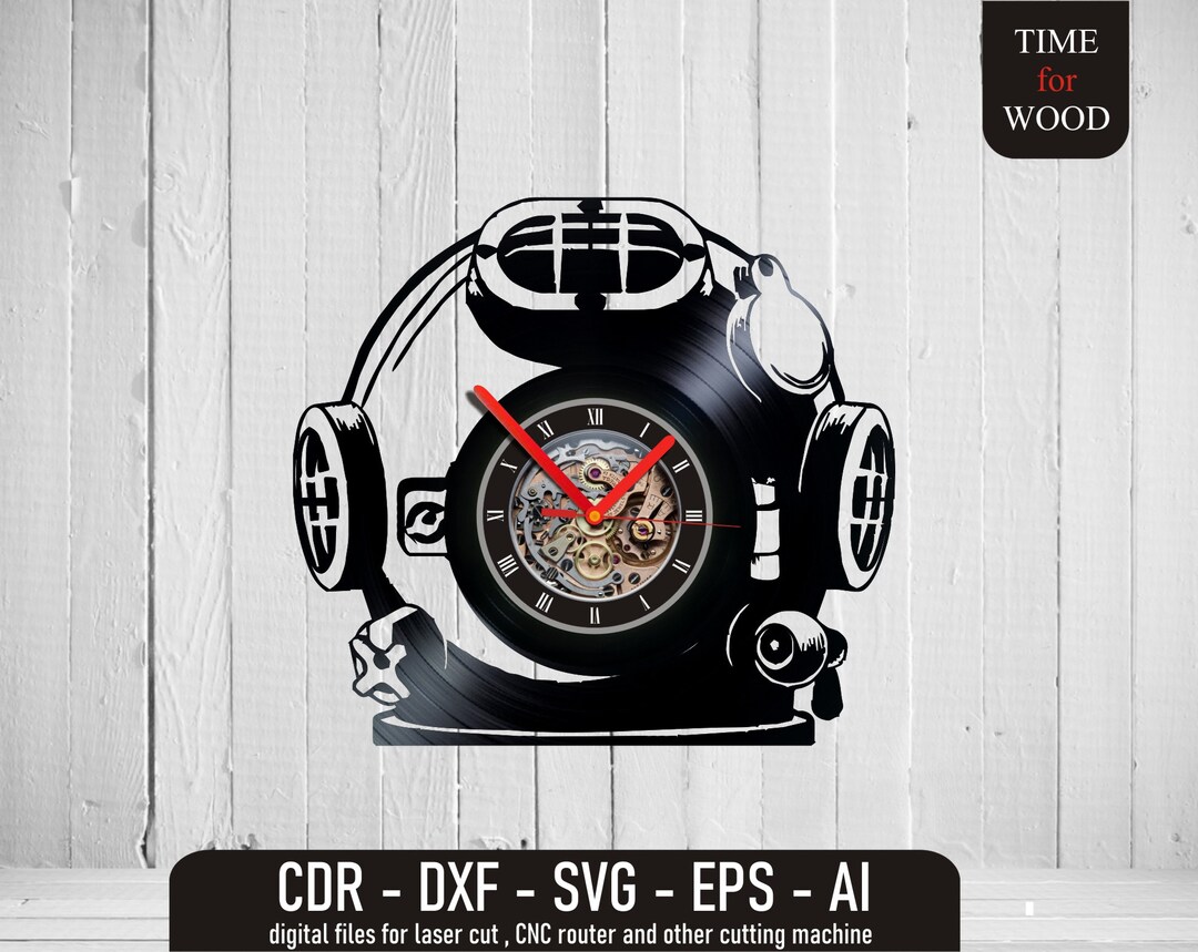 Diving Helmet Svg Diving Helmet Clock Vector Diving Helmet Digital ...