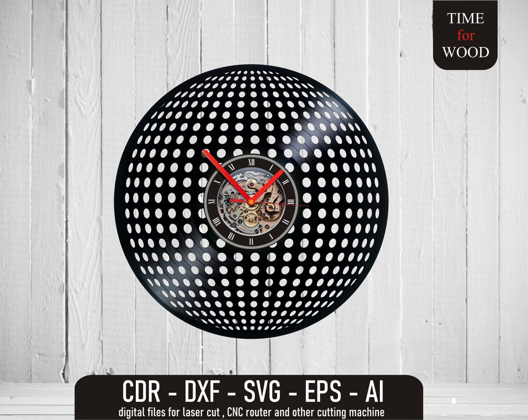 Clock With Dots Digital Files Dots Clock Vector Clock With Optical ...