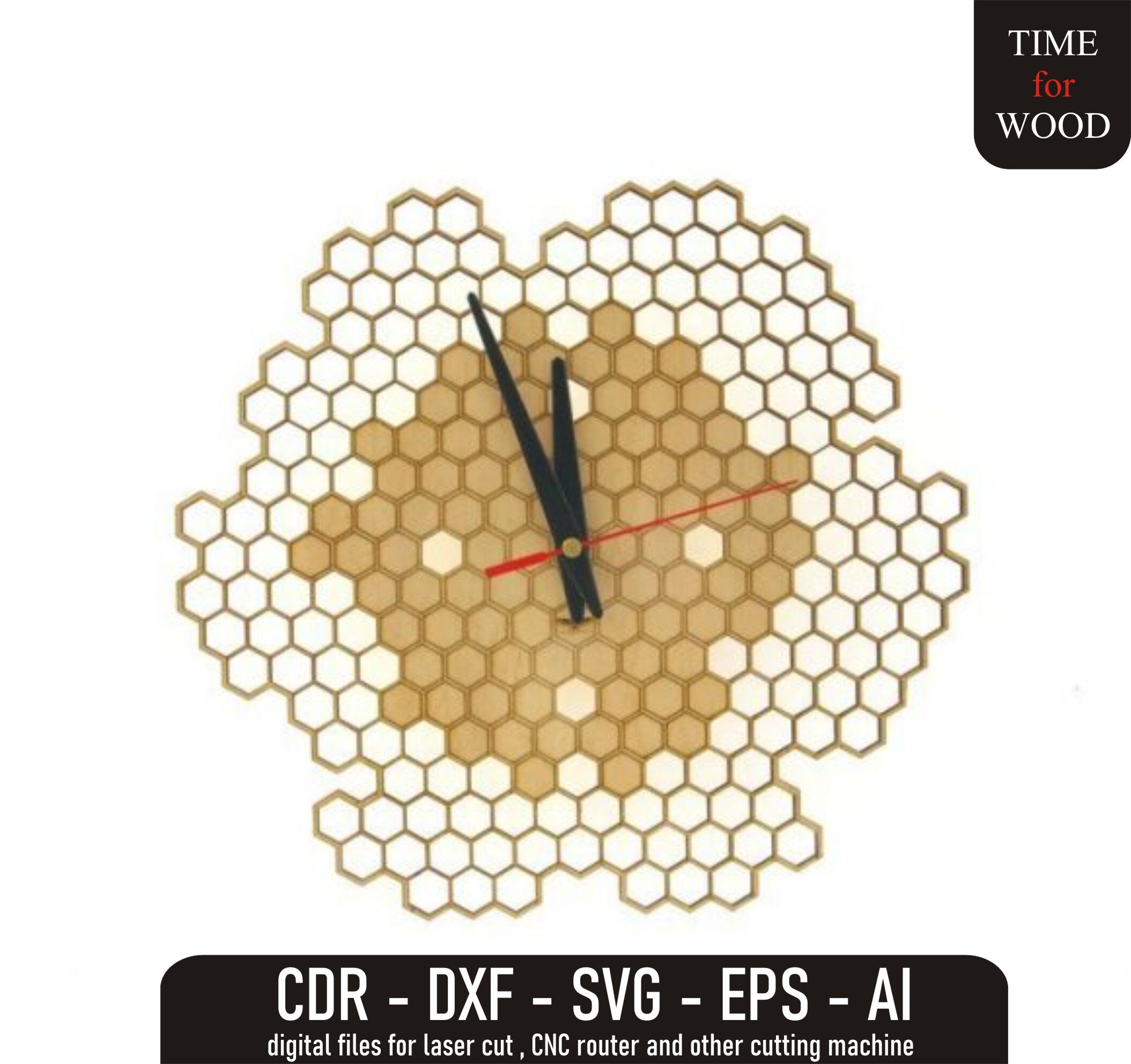 Honeycomb Clock Vector Hive Svg Honeycomb Decor Digital Honeycomb Decor ...