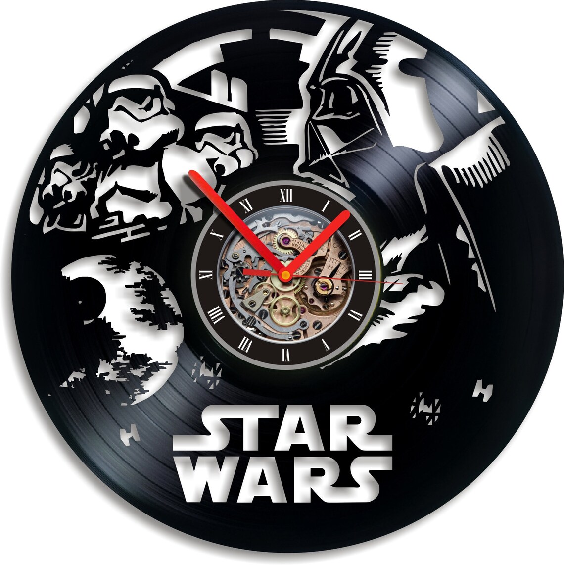 Cult Movie Wall Clock Files Star Wars Vinyl Clock Vector SW Clock Svg - Etsy