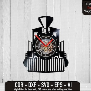 Train Wall Clock Digital Download Train Clock Vector Train Clock Svg ...