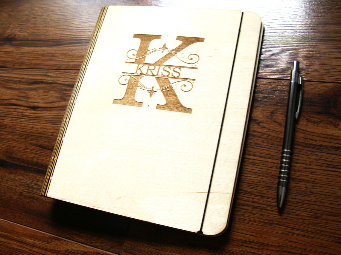 Wooden Diary Custom Notebook A5 Name Journal A5 Wood Custom Journal ...