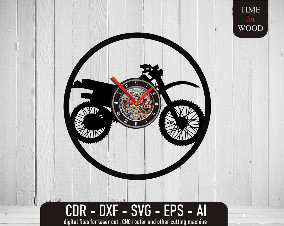 Clock With Motor Svg Motor Clock Svg Motorbike Clock Vector Motorbike ...