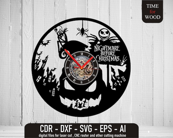 Nightmare Clock Files Scarry Vinyl Clock Vector Halloween Svg - Etsy