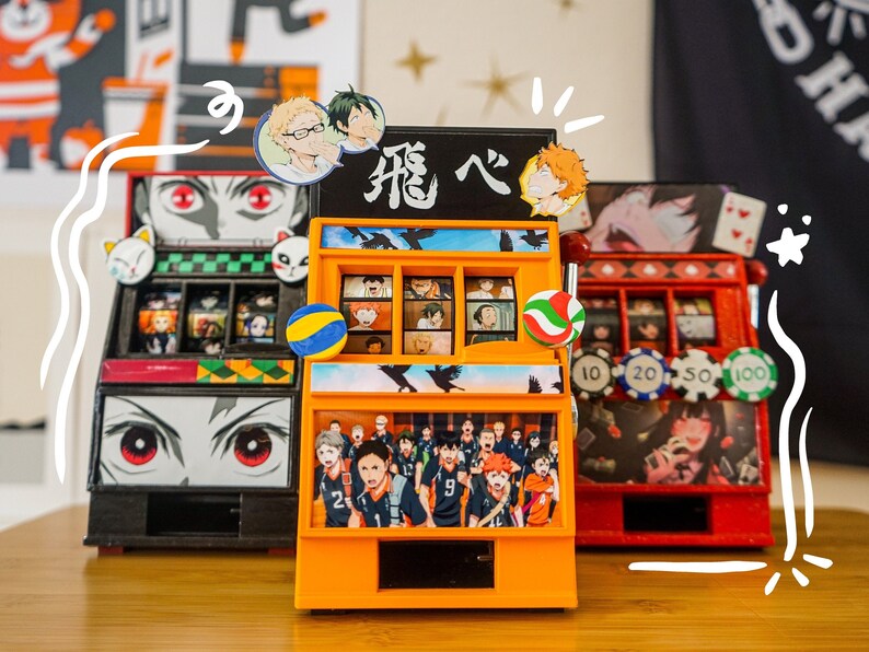 COMMISSIONS OPEN: Custom Anime Slot Machine Bank | Etsy