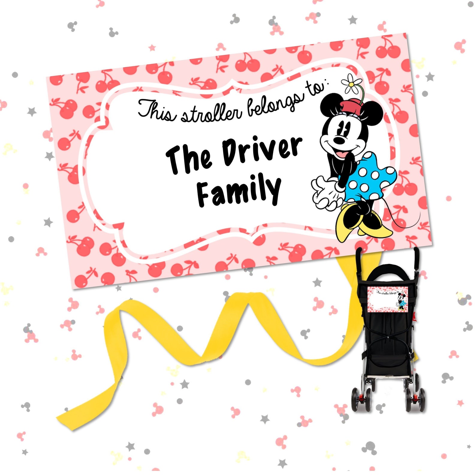 DIY Stroller Sign for Disney World Disneyland Identifiers - Etsy