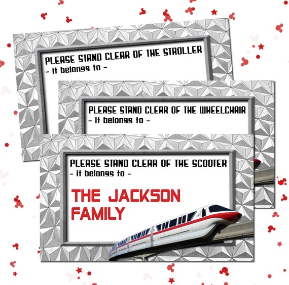 Paper & Party Supplies Monorail Epcot Magic Kingdom Identifiers ...