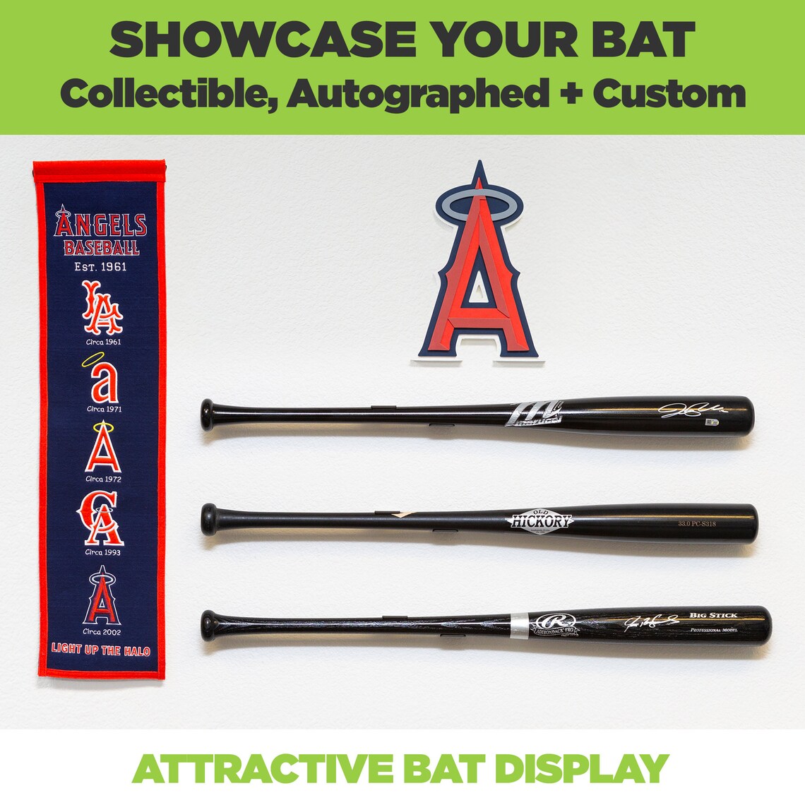 Hideit Hbat Mount Horizontal Baseball Bat Mount - Etsy