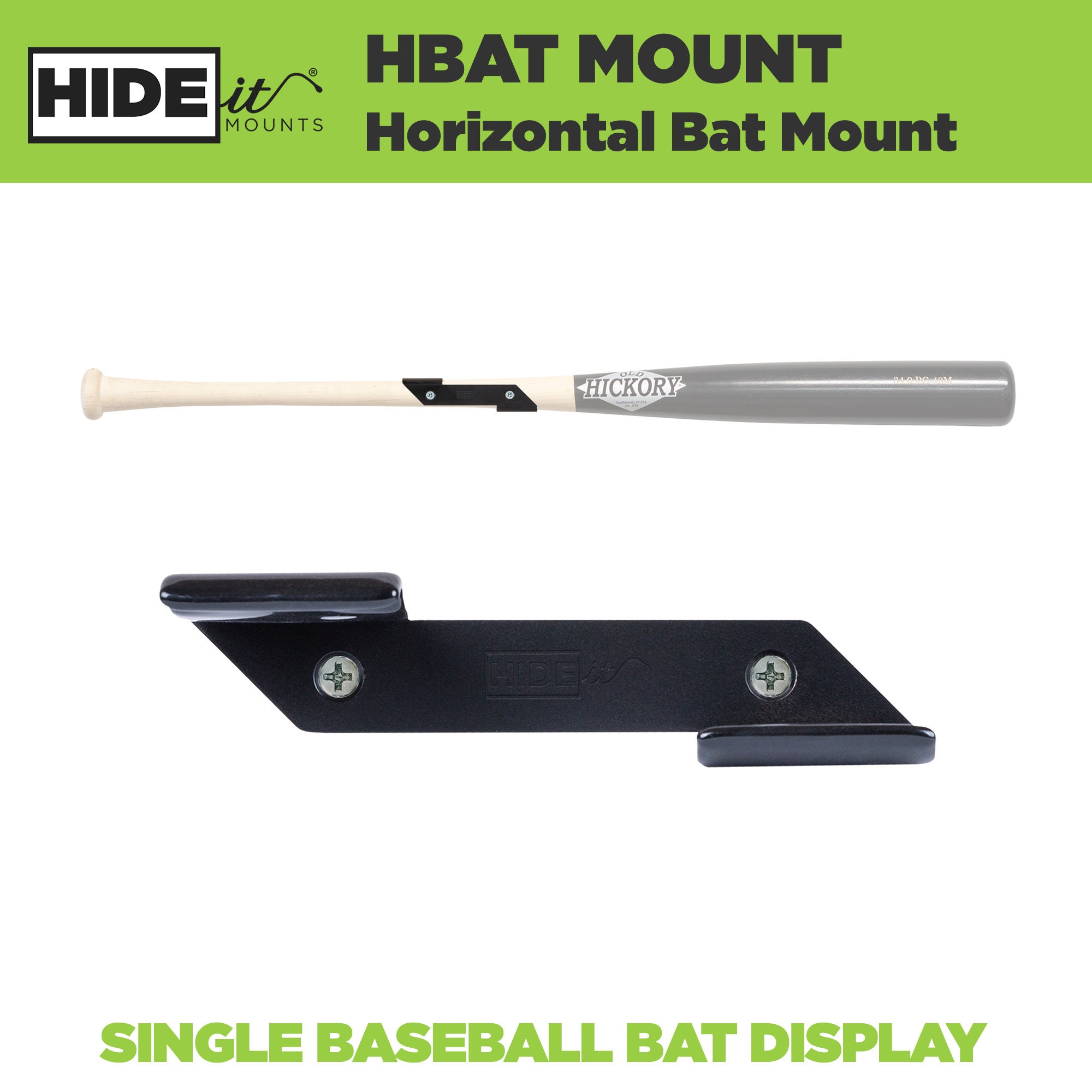 Hideit Hbat Mount Horizontal Baseball Bat Mount - Etsy
