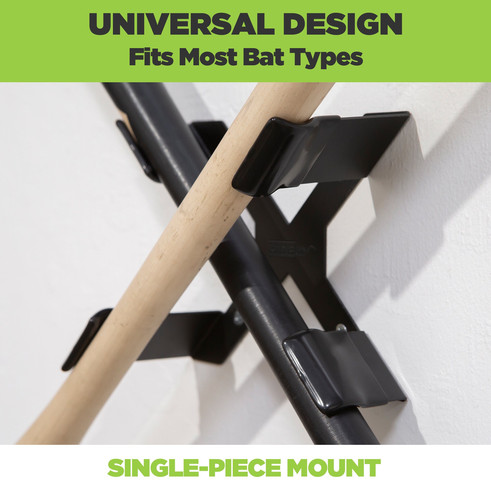 Hideit Xbat - Crossed Baseball Bat Mount - Heavy-duty Wall Holder for ...