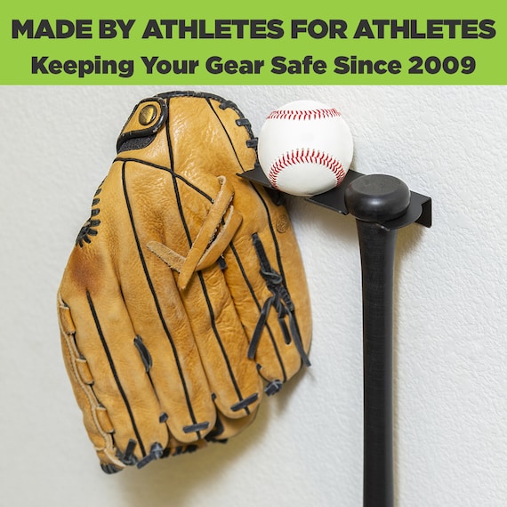 Bat Rack For Dugout Fence Triple Bat Wall Mount - Universal Baseball ...